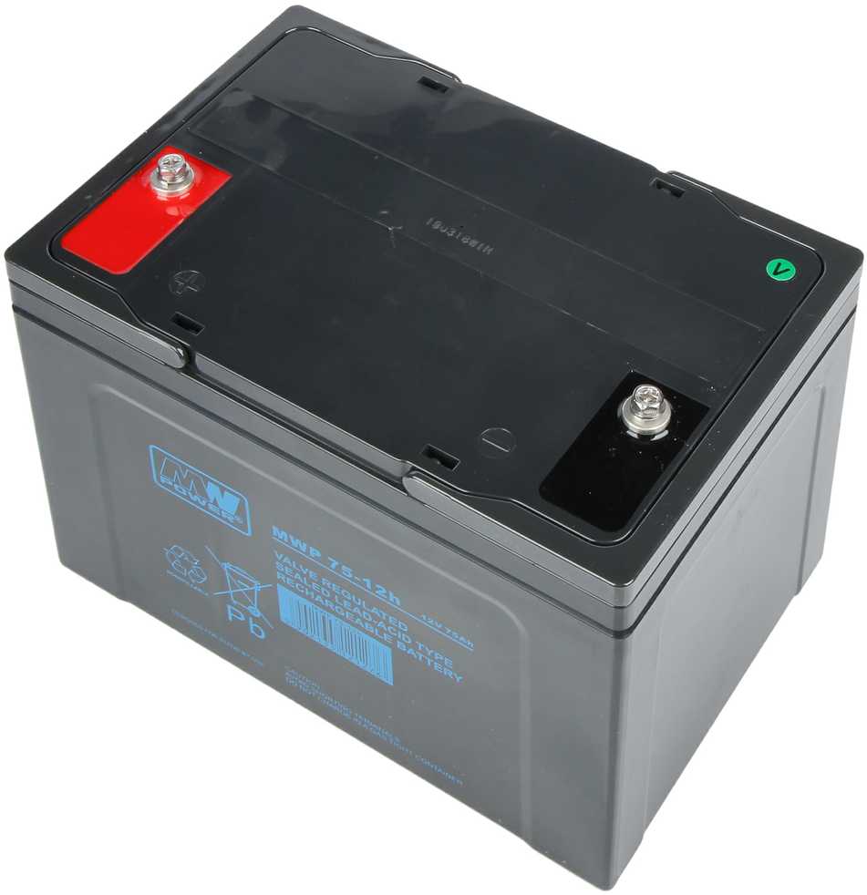 TST AKUMULIATORIUS 12V / 75AH-MWP, modelis - 12V/75AH-MWP, žema kaina ...