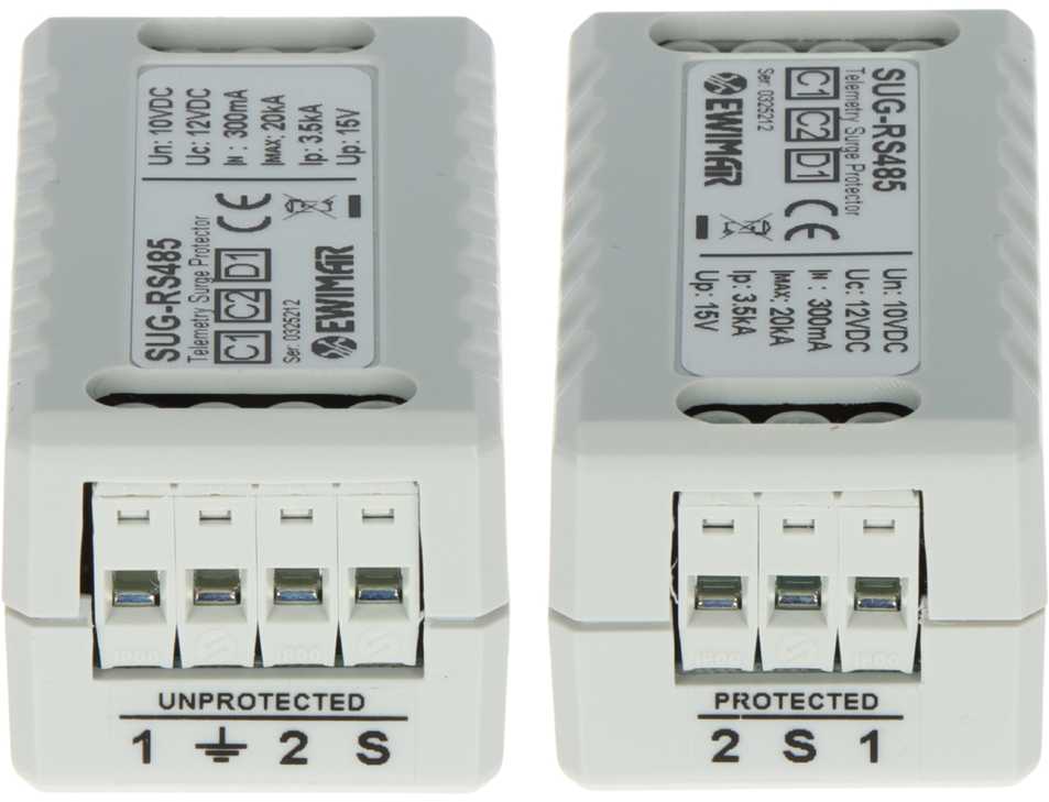 SUG-RS485 VIRŠĮTAMPIŲ APSAUGA SIMETRIŠKAI RS-485 LINIJAI EWIMAR, žema kaina | Varle.lt