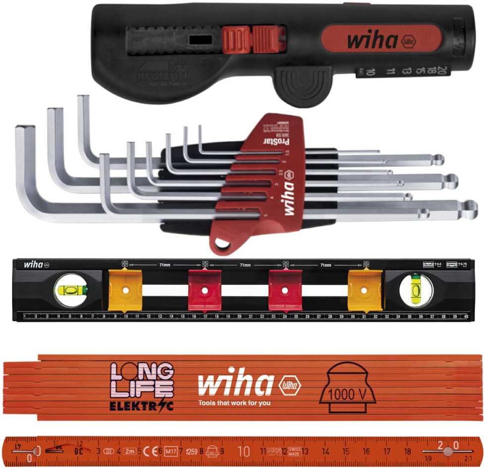 KUPRINĖ SU ĮRANKIAIS ELEKTRIKAMS WH-BACKPACK / E / 45528 WIHA, modelis - 45528, žema kaina ...