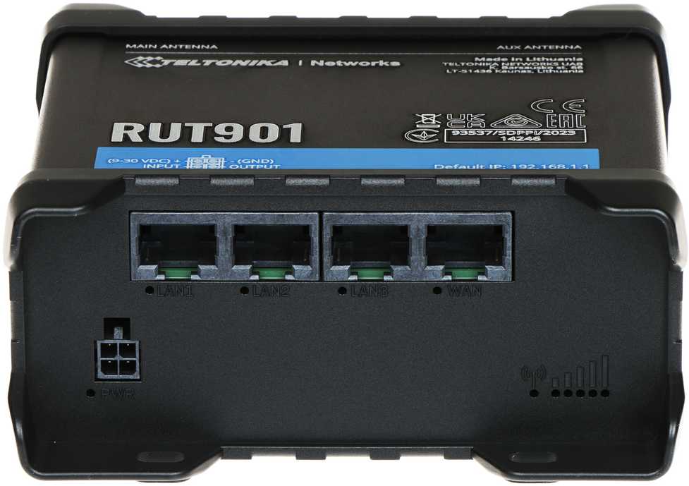 Teltonika LTE CAT 4 Maršrutizatorius | RUT901 | 802.11n | 10 / 100 Mbit ...