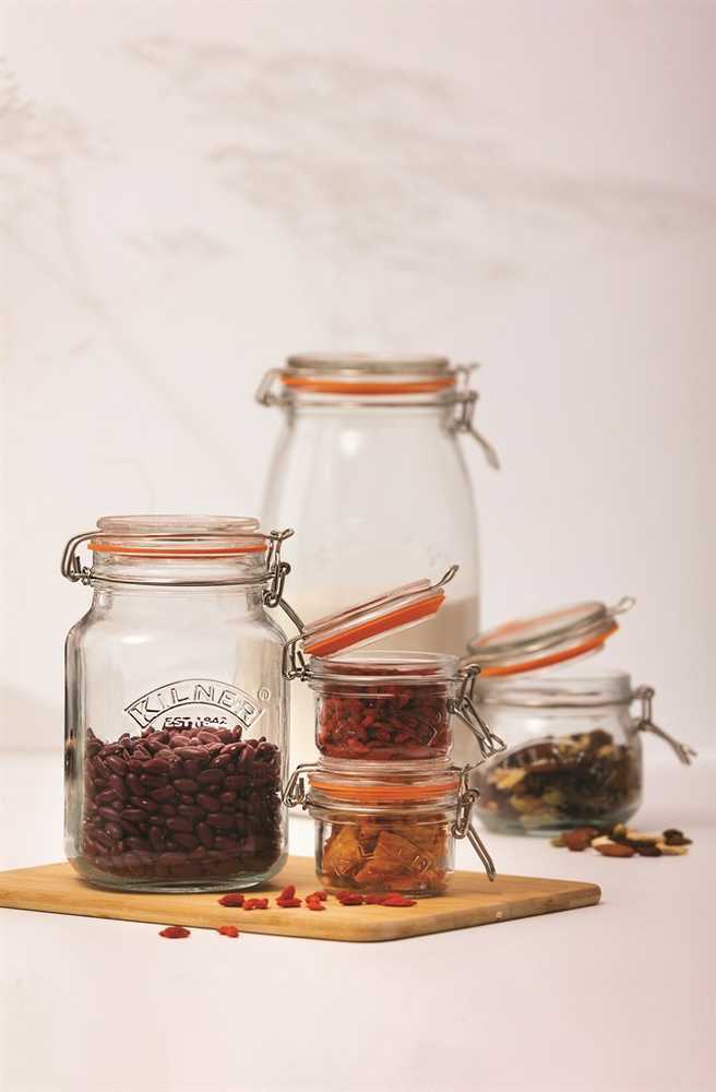 Kilner Rayware Group KIL-Stiklainis 0,25l. Clip Top kvadratas, modelis ...