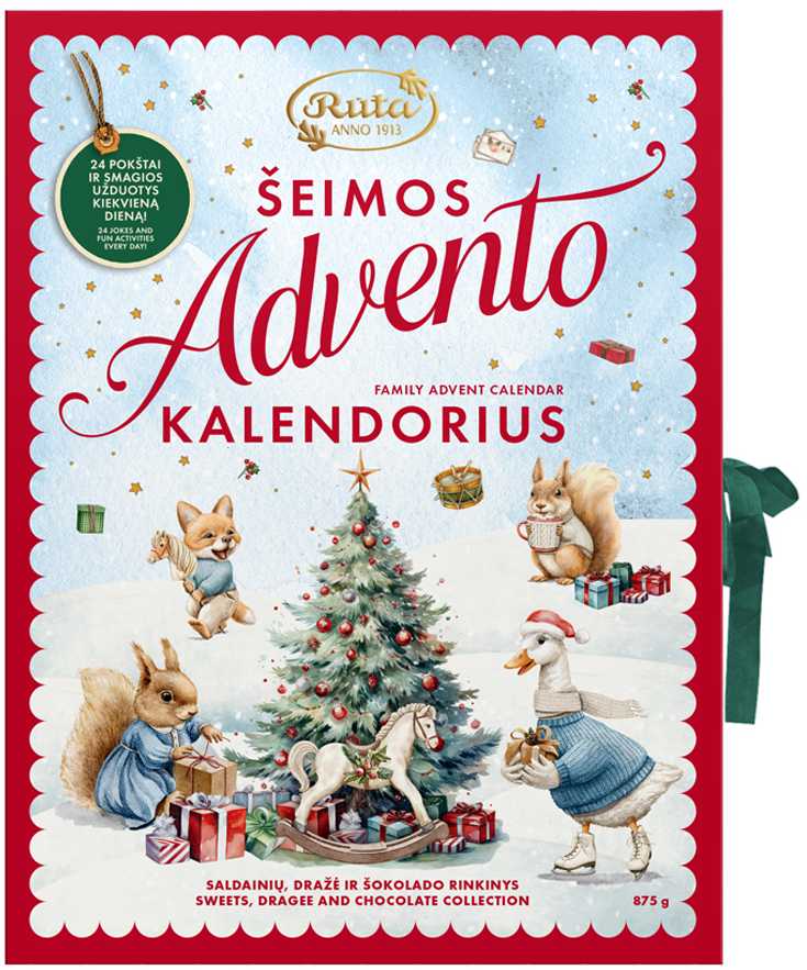 Rūta Saldainių, dražė ir šokolado rinkinys „Šeimos advento kalendorius ...