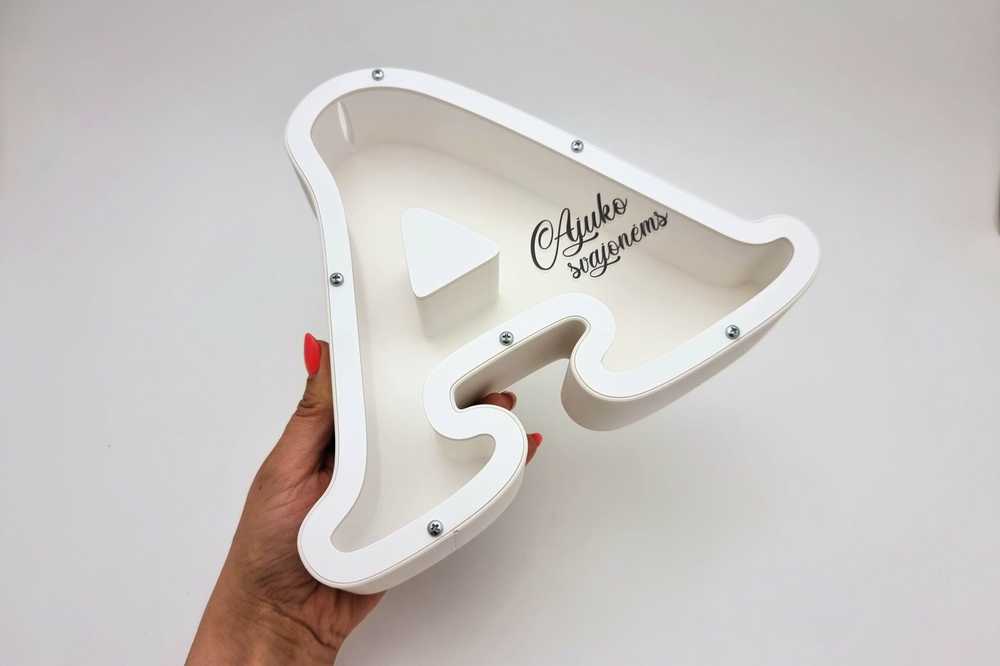 Uab Goltas Balta taupyklė raidė (A-Ž) su vardu ar kitu tekstu, žema ...