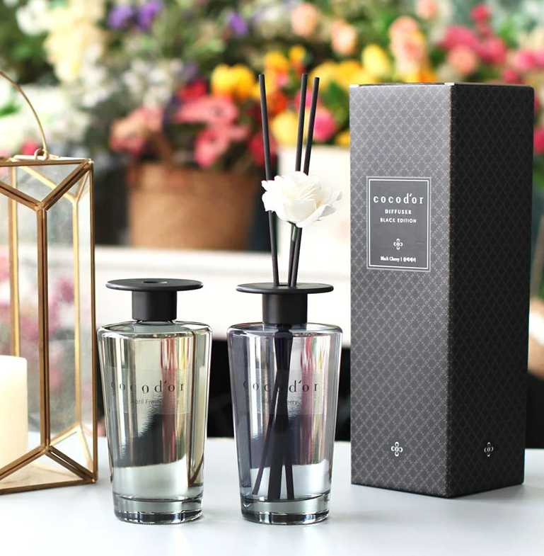 Drėkintuvas Cocodor Baltų žiedų difuzorius, Juodas Cherry kvapas, 500ml ...