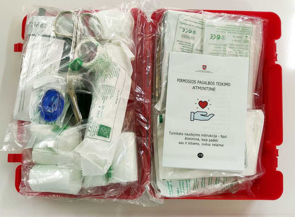 Pirmosios pagalbos rinkinys LT BD (2022m. atnaujintos sudėties), žema ...
