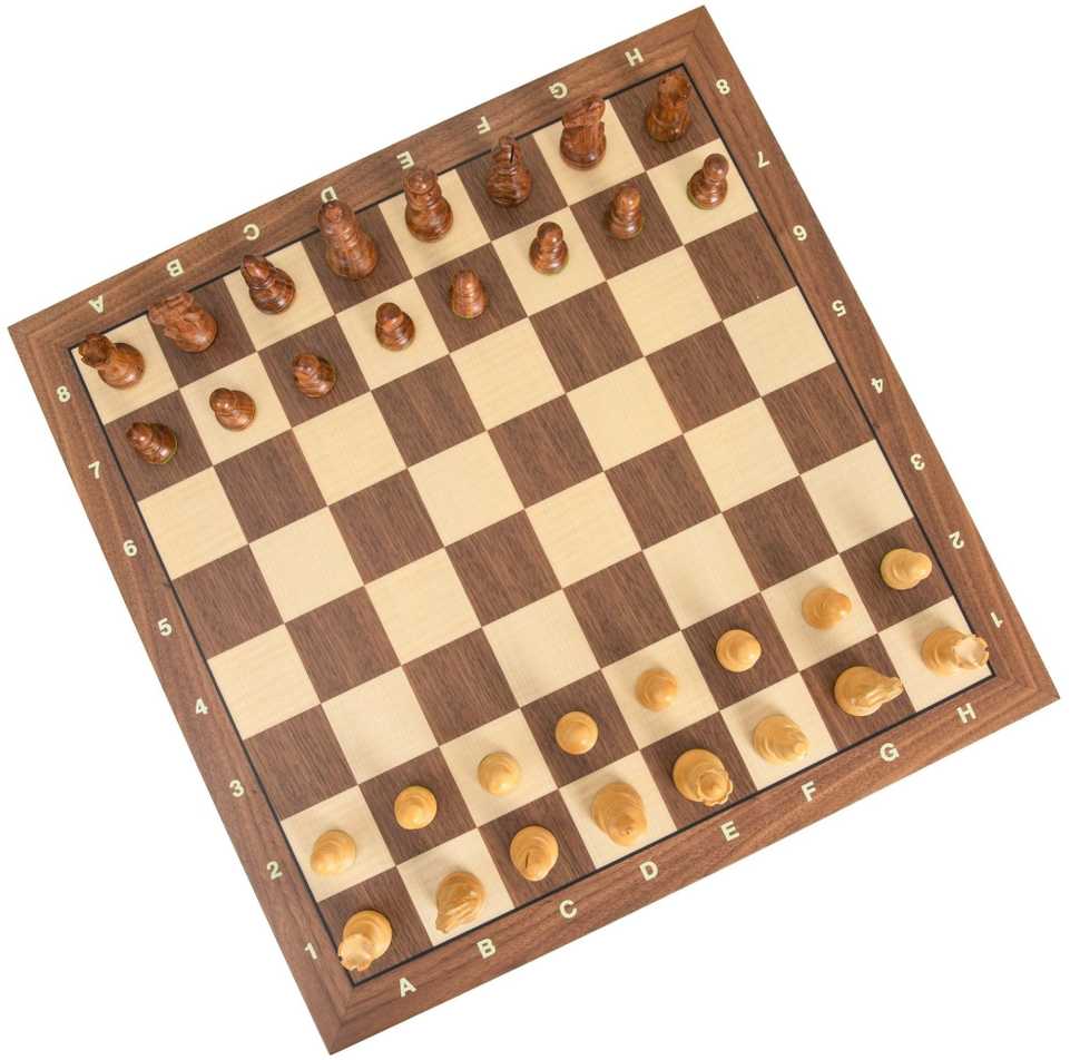 Italfama Klasikiniai šachmatai iš medžio su SUNUMERUOTA riešutmedžio ir ...