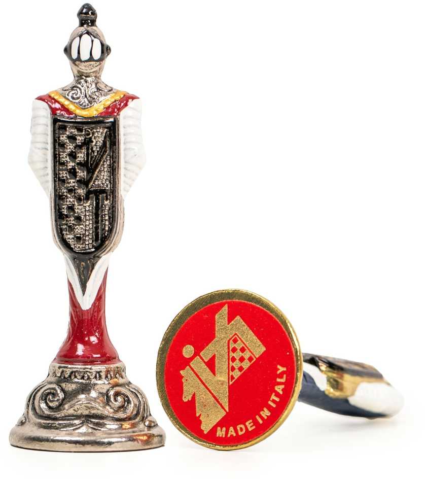 Italfama Metaliniai rankomis spalvinti RENESANSO stiliaus šachmatai su ...