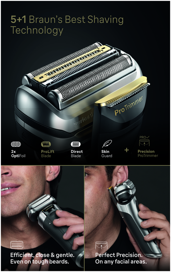 Braun 9577CC Barzdaskutė Series 9 Pro+ Kelioninis Dėklas + Clean&Charge ...