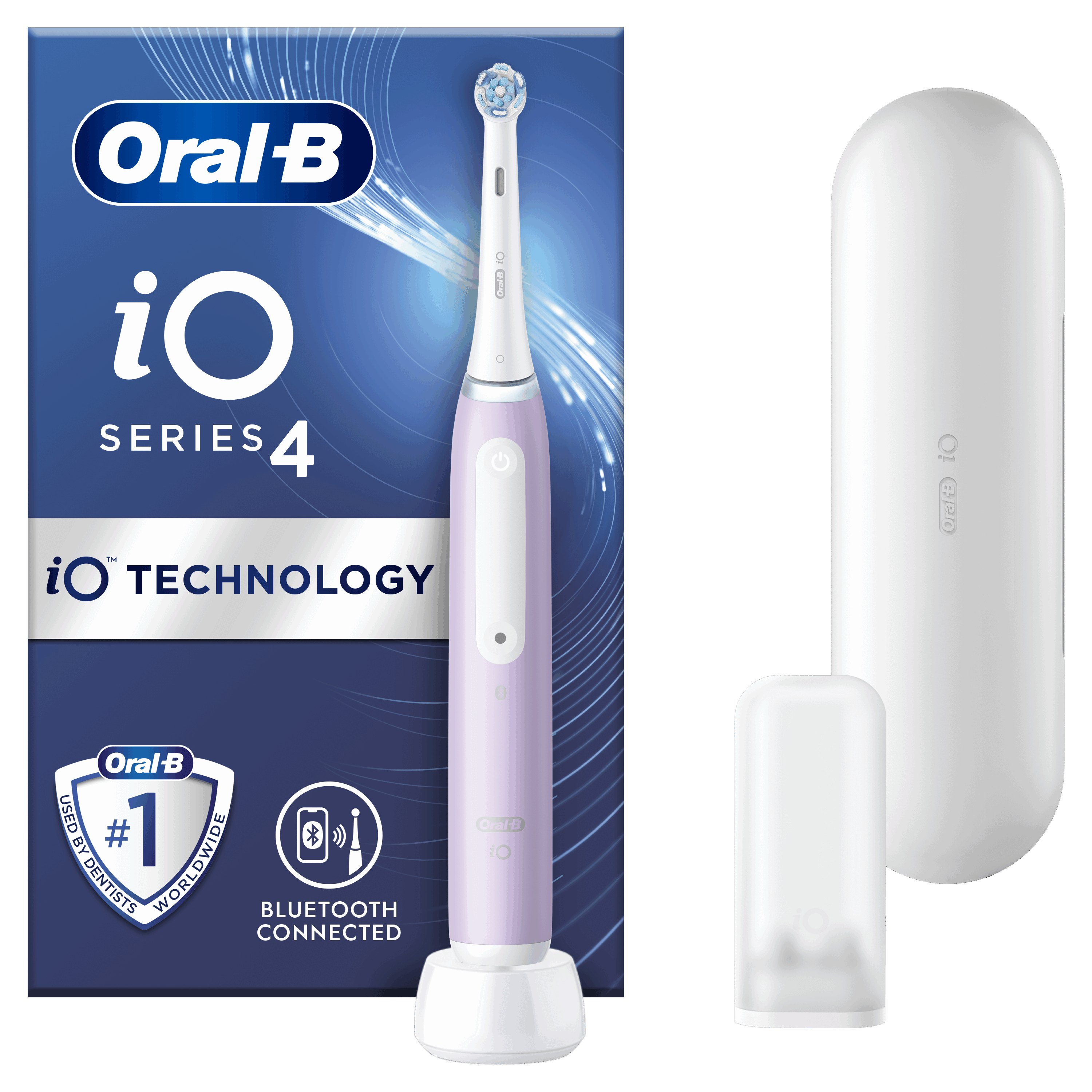 Braun iOG4.1A6.1DK Oral-B iO4 Elektrinis Dantų Šepetėlis Lavender, modelis - iO Series 4 Rose ...