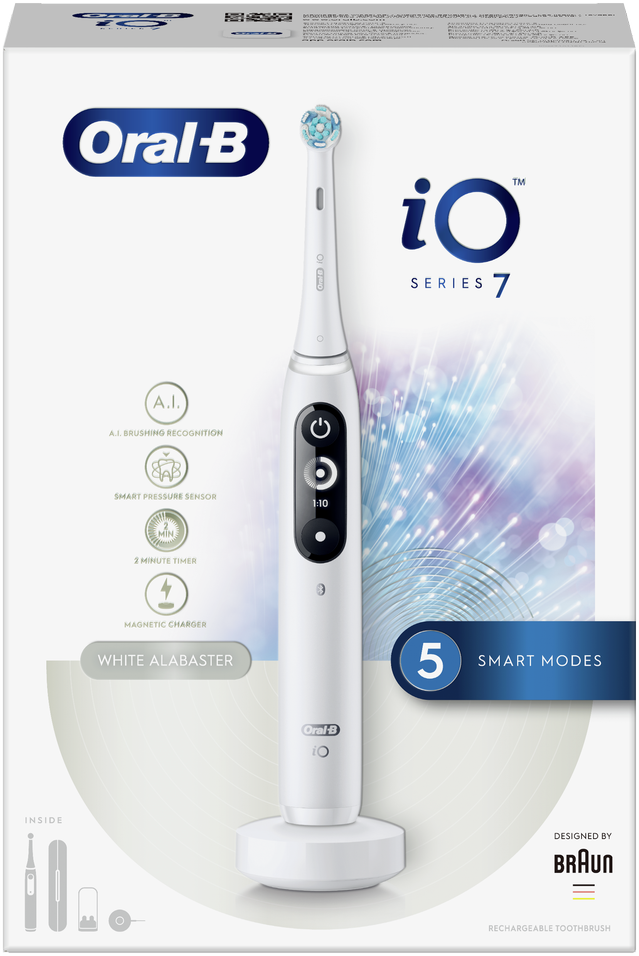 Braun iOM7.1A1.1BD Oral-B iO7 Elektrinis Dantų Šepetėlis Baltas ...