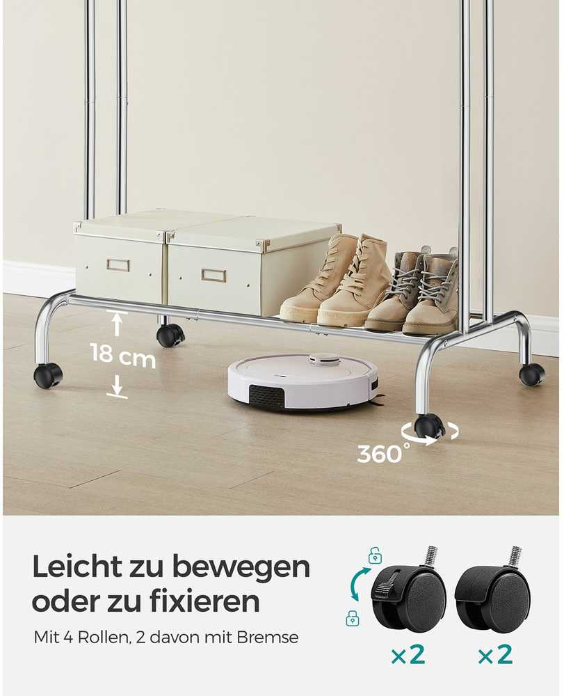 Drabužių laikiklis, SONGMICS, 103,5 cm plotis, Juodas., modelis ...