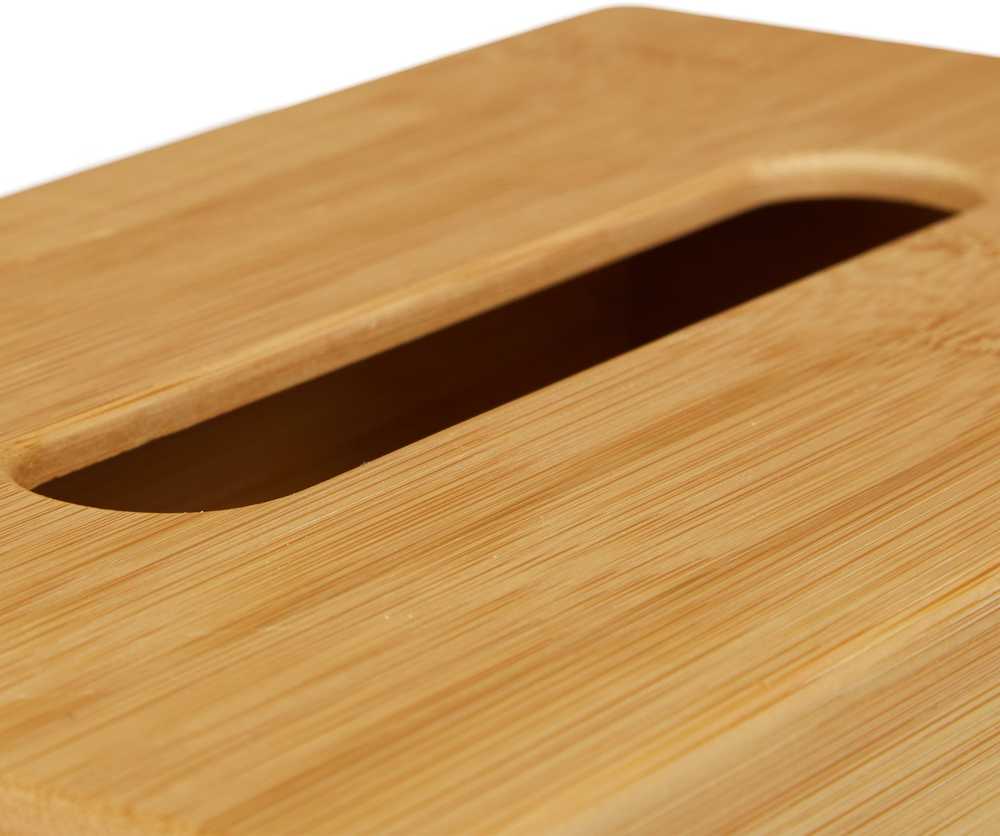Bonideco kosmetinių servetėlių dėžutė bambukinė 27,5 cm, modelis ...