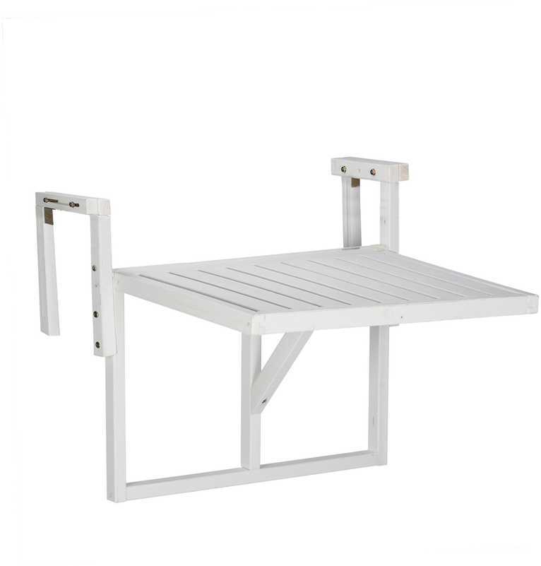 Kodustaar Balkono stalas, sulankstomas, 55x70x65 cm, baltas, modelis ...