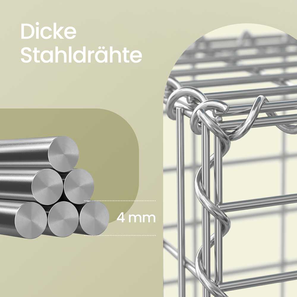 Sienos Sėdėjimo Paviršius Akmeniniai Gabionai, SONGMICS GGB153, 100 x ...