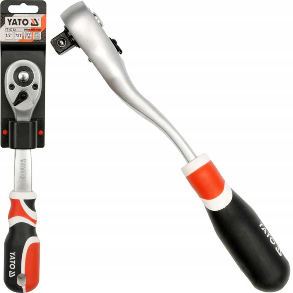 YATO terkšlė 1 / 2" WYGIĘTA 72 - ZĘBY 0732, modelis - YT-0732, žema ...