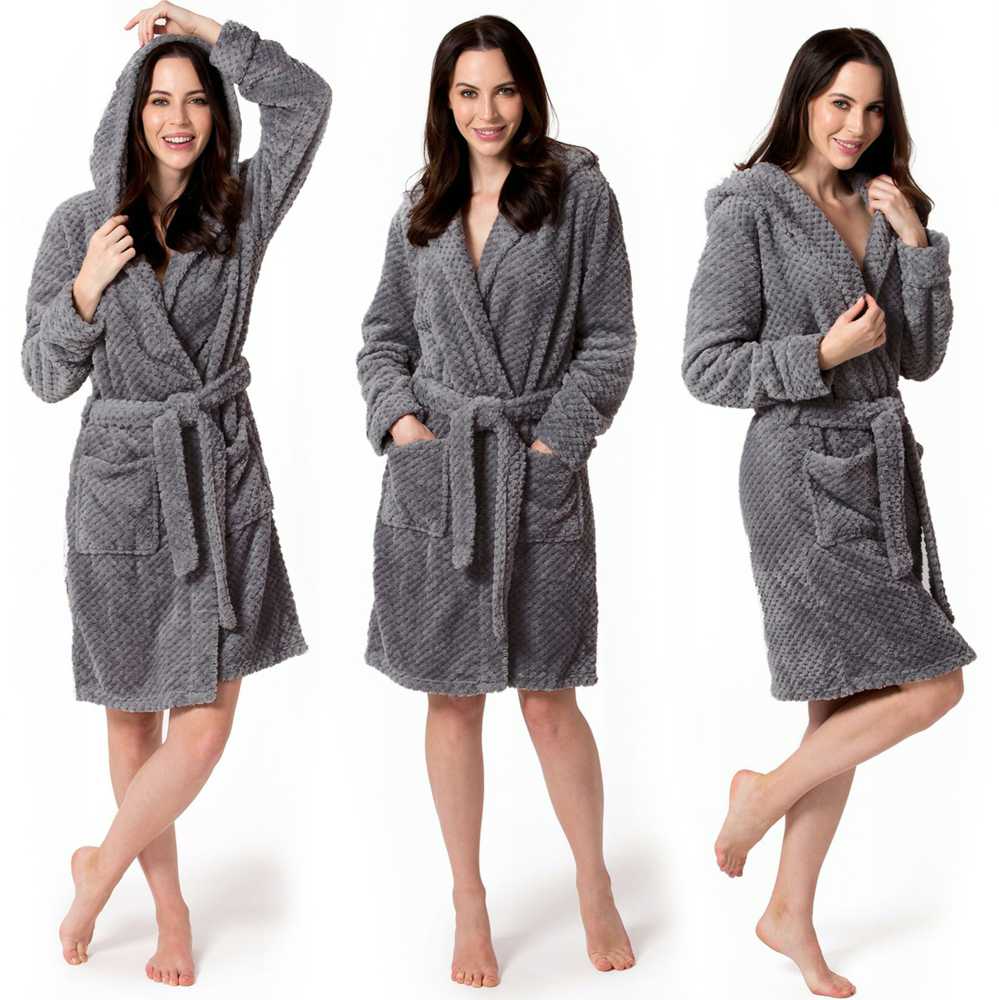 Chalatas unisex Tutumi, pilkas, žema kaina | Varle.lt