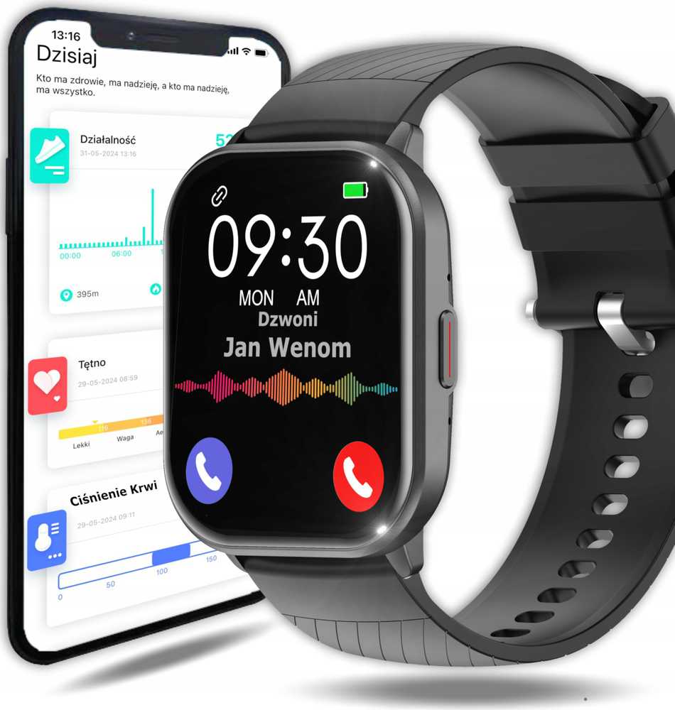 Išmanusis laikrodis Watch lenkų kalba Menu Talking Sport Smart Watch ...