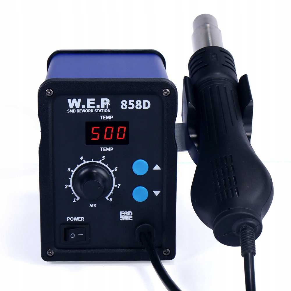 Karšto oro litavimo stotelė WEP 858D 700W, modelis - AN-02768, žema ...