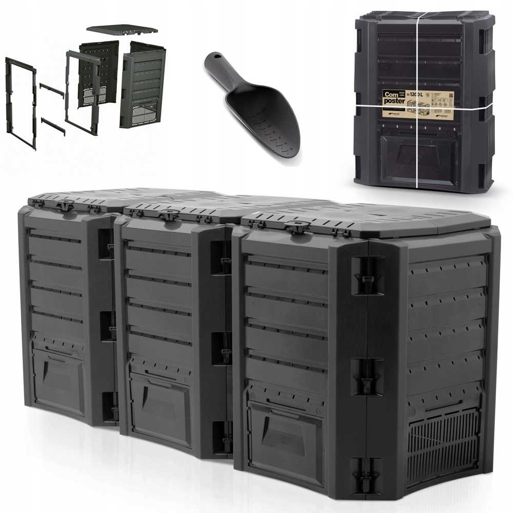 Prosperplast Ramda Composter 1200lit Juodas, modelis - ‎IKLM1200C-S411 ...