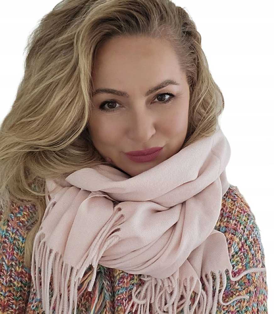 Šalikas Storas šalikas su kutais vienspalvis šiltas minkštas 200x70 cm 19178-uniw, žema kaina ...