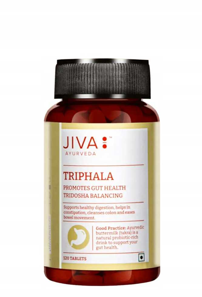 Maisto papildas Triphala, Jiva Ayurveda, 120 tablečių, žema kaina | Varle.lt