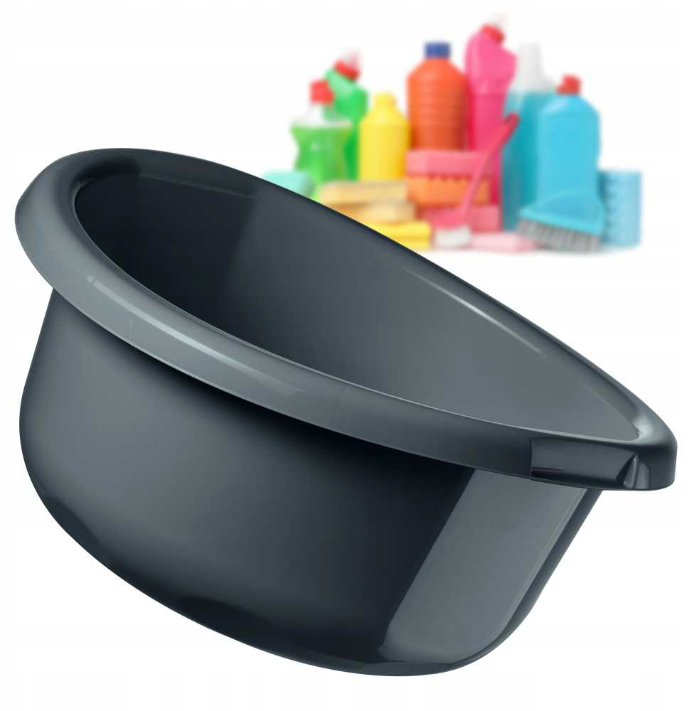 Plastikinis skalbinių dubuo 11 l apvalus baseino konteineris su ...