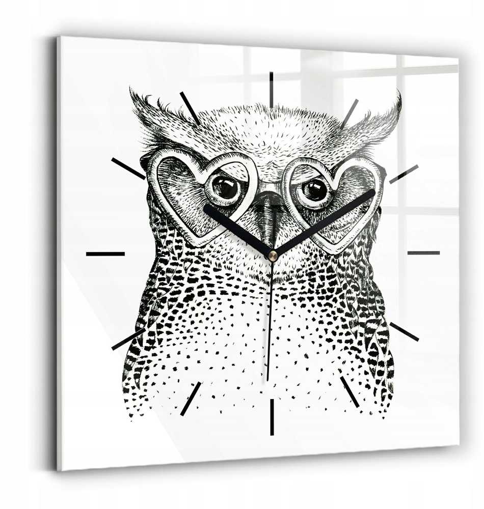 Sieninis laikrodis Nupiešta Pelėda Su Akiniais, žema kaina | Varle.lt