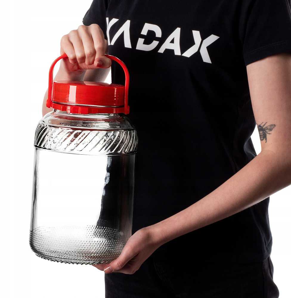 Stiklainis Stiklinis Indelis 5L su dangteliu ir rankena kopūstų ...