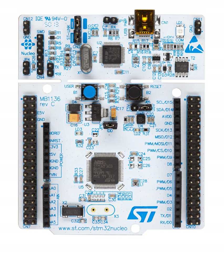 Stmicroelectronics STM32 NUCLEO-F334R8 modulis - STM32F334R8T6 ARM Cortex M4, modelis - AN-03499 ...