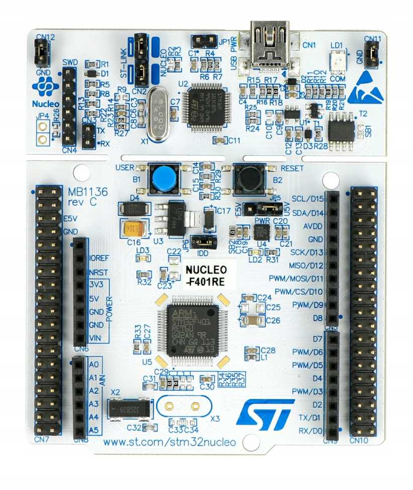 Stmicroelectronics STM32 NUCLEO-F401RE modulis - STM32F401RE ARM Cortex M4, modelis - AN-02217 ...