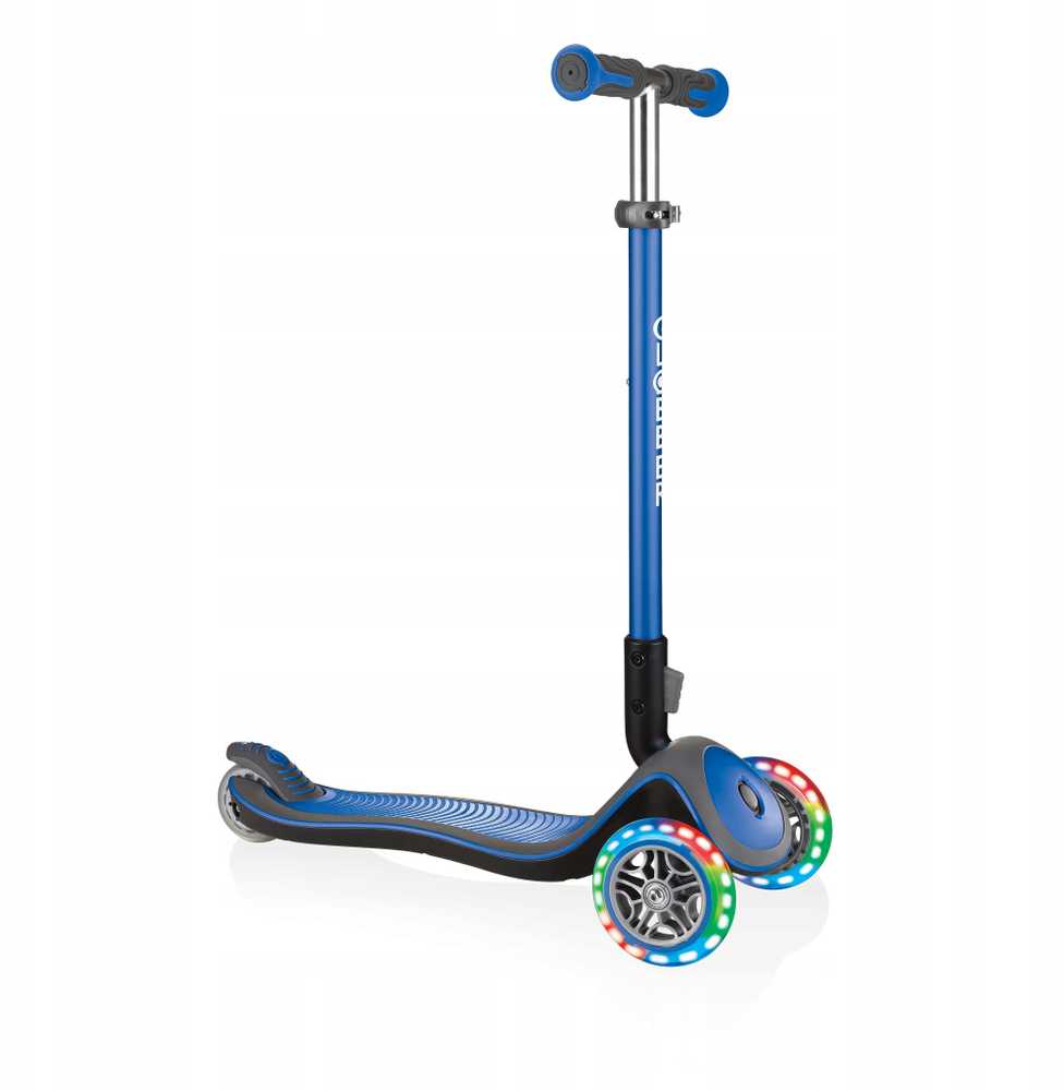 GLOBBER paspirtukas Elite Deluxe Lights, tamsiai mėlynos spalvos, 444 ...