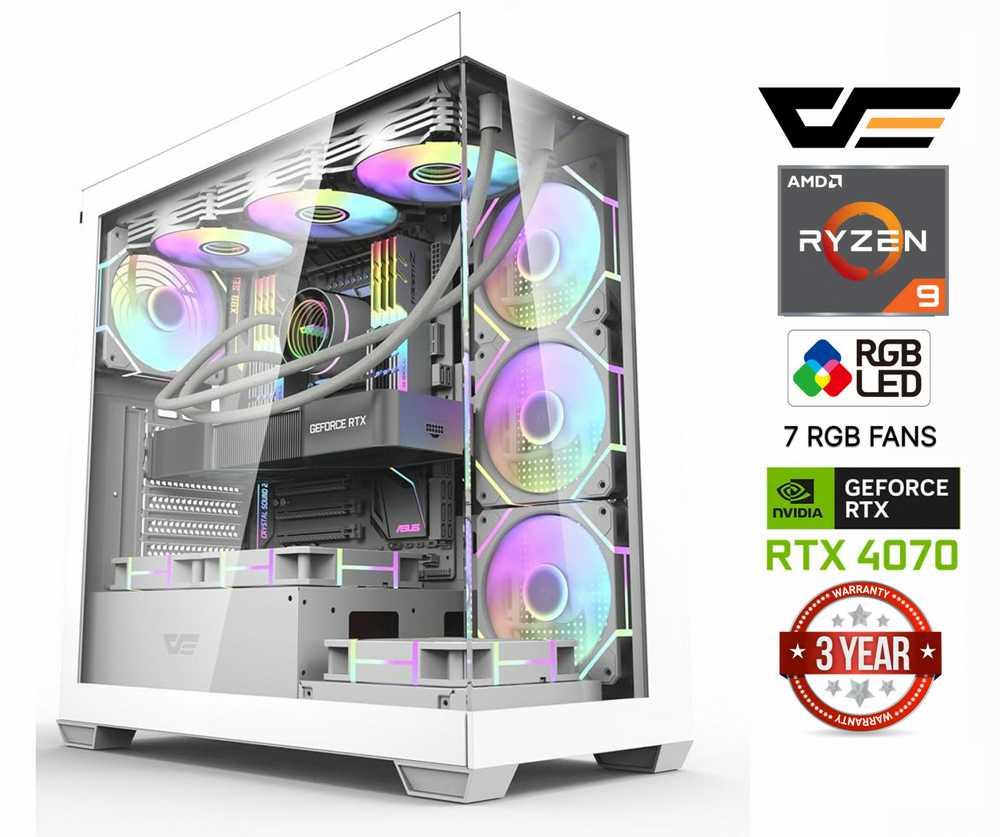 Stacionarus kompiuteris Mdata Gaming Ryzen 9 7900 32GB 512GB SSD 1TB HDD RTX 4070 12GB Windows ...