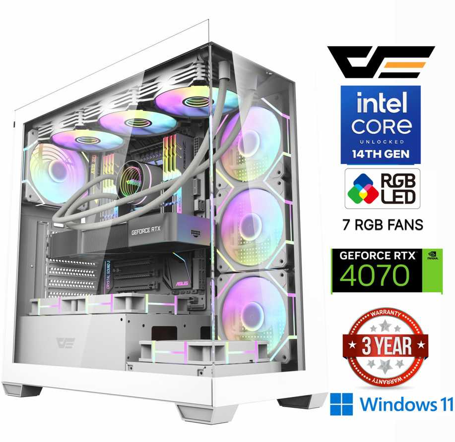 Stacionarus kompiuteris Mdata Gaming Core i7-14700F 32GB 512GB SSD RTX 4070 12GB Windows 11 ...