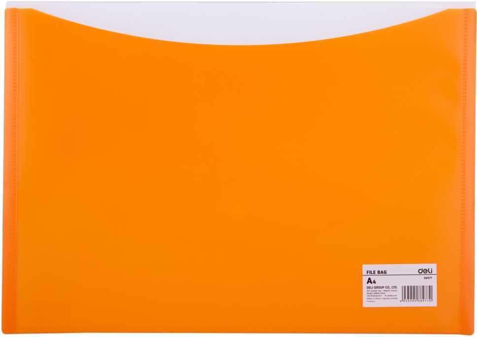 Plastikinis vokas DELI Rio A4 su spaustuku, įvairių spalvų, žema kaina ...