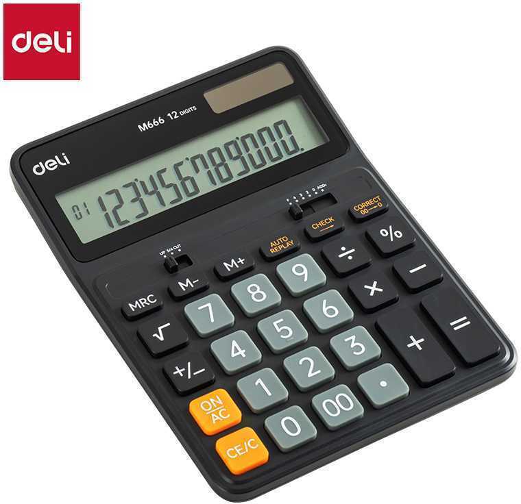 Skaičiuotuvas DELI, M666, 12 skaitmenų, žema kaina | Varle.lt