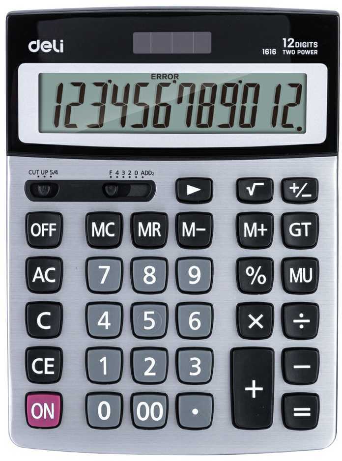 Stalinis skaičiuotuvas DELI 1616 12 skaitmenų, žema kaina | Varle.lt