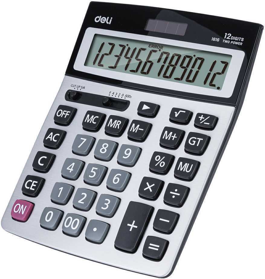 Stalinis skaičiuotuvas DELI 1616 12 skaitmenų, žema kaina | Varle.lt