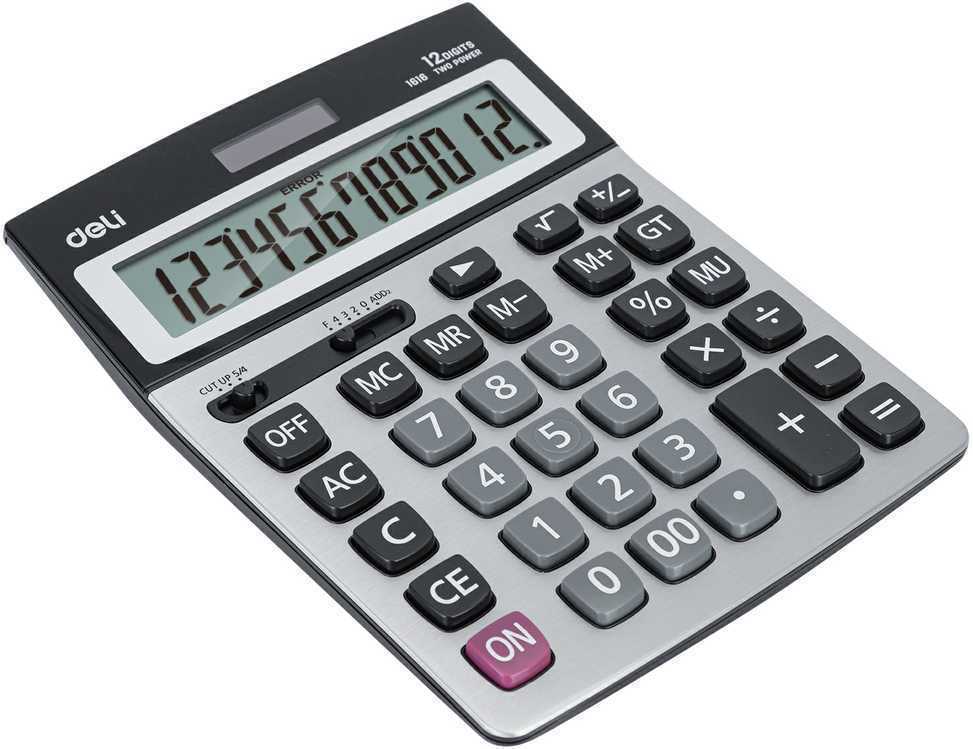 Stalinis skaičiuotuvas DELI 1616 12 skaitmenų, žema kaina | Varle.lt