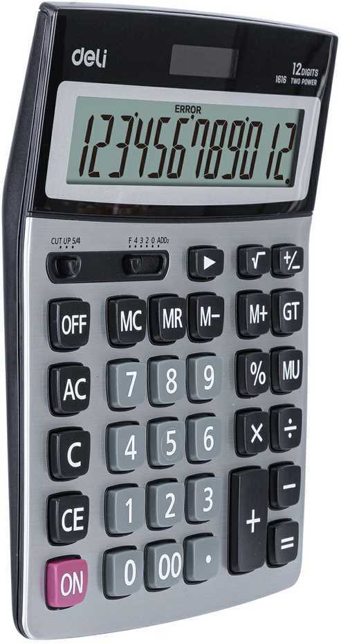 Stalinis skaičiuotuvas DELI 1616 12 skaitmenų, žema kaina | Varle.lt