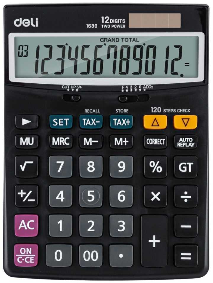 Stalinis skaičiuotuvas DELI 1630 12 skaitmenų, modelis - 1630, žema ...