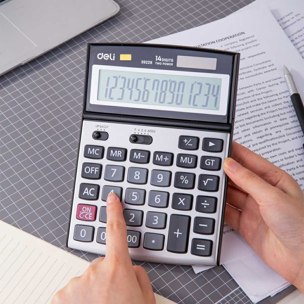 Stalinis skaičiuotuvas DELI 39229 14 skaitmenų, žema kaina | Varle.lt