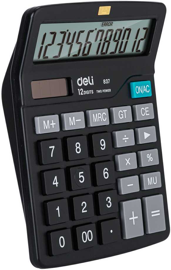 Stalinis skaičiuotuvas DELI 837 12 skaitmenų, žema kaina | Varle.lt