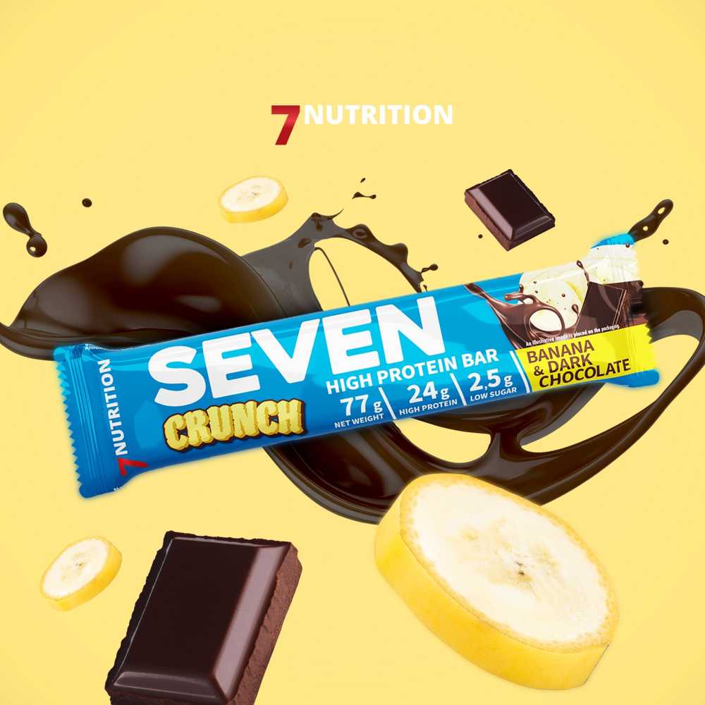 7 Nutrition SEVEN Crunch Protein Bar 77g, žema kaina | Varle.lt