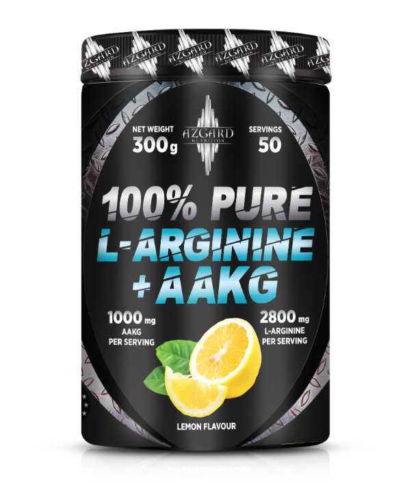 Azgard Nutrition Azgard Pure L Arginine AAKG 300g citrinų skonio, žema ...