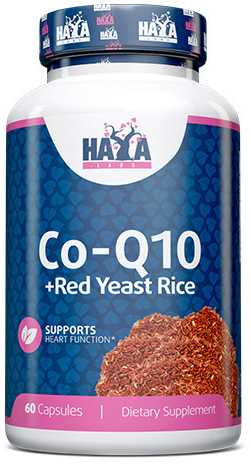 Haya Labs Co-Q10 60mg & Raudona Yeast Rice 500 mg 60 kaps., žema kaina | Varle.lt