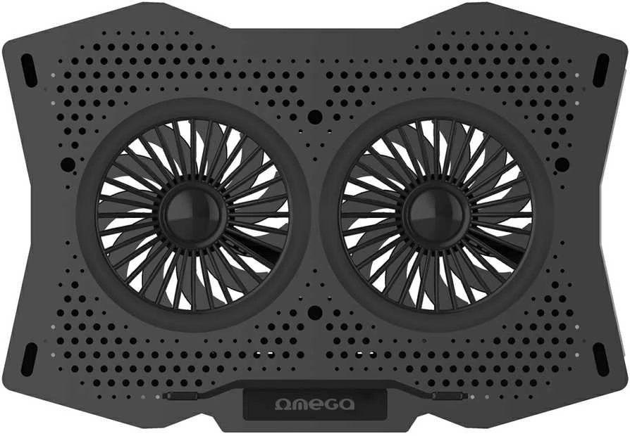 OMEGA LAPTOP COOLER PAD 2 FANS 1200 RPM, modelis - OMNCP2FB, žema kaina ...