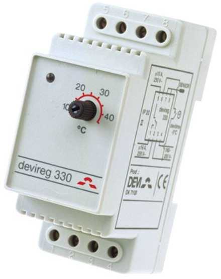 Danfoss DEVIREG 330, +5°C - +45°C TERMOSTATAS (MONTAVIMAS DIN BĖGELIO ...