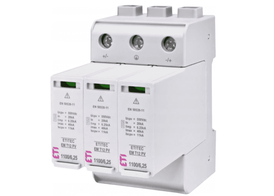 Eti Polam ETITEC EM T12 SURGE ARRESTER T1+T2 B+C 3P 3M 20 / 40KA 3.8KV ...