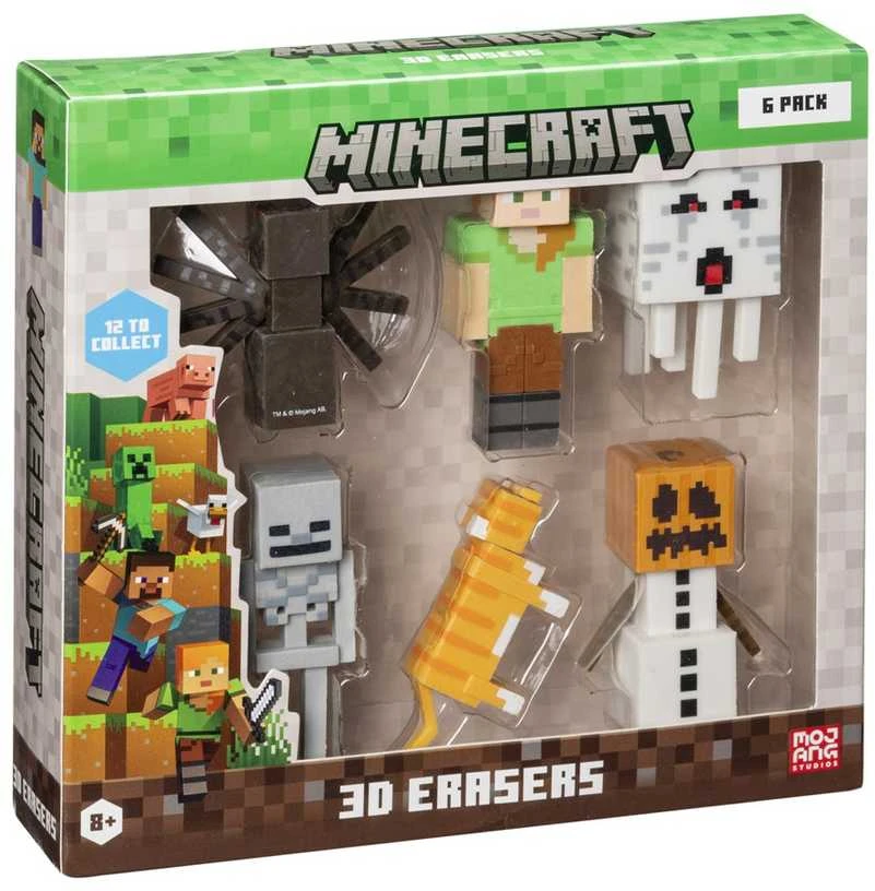 Pmi Kids World MINECRAFT 3D TRINTUTĖS – 6 PAKUOTĖS DELUXE BOX VER.B ...