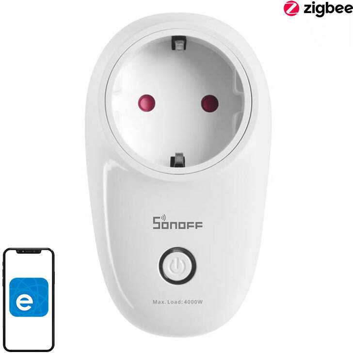 Sonoff ZigBee Smart Plug S26R2ZB-TPF - išmanusis kištukas / lizdas, modelis - S26R2ZBTPF, žema ...
